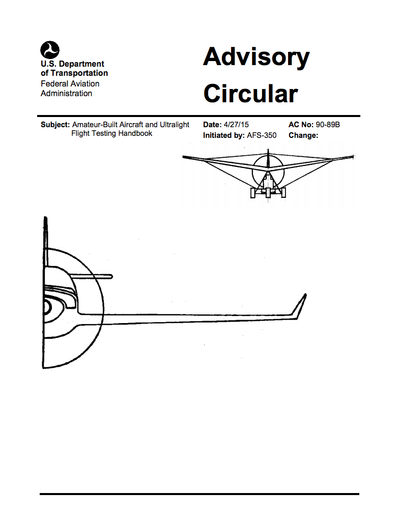 New AC 90-89A (Amateur-Built Aircraft and Ultralight Flight Testing ...